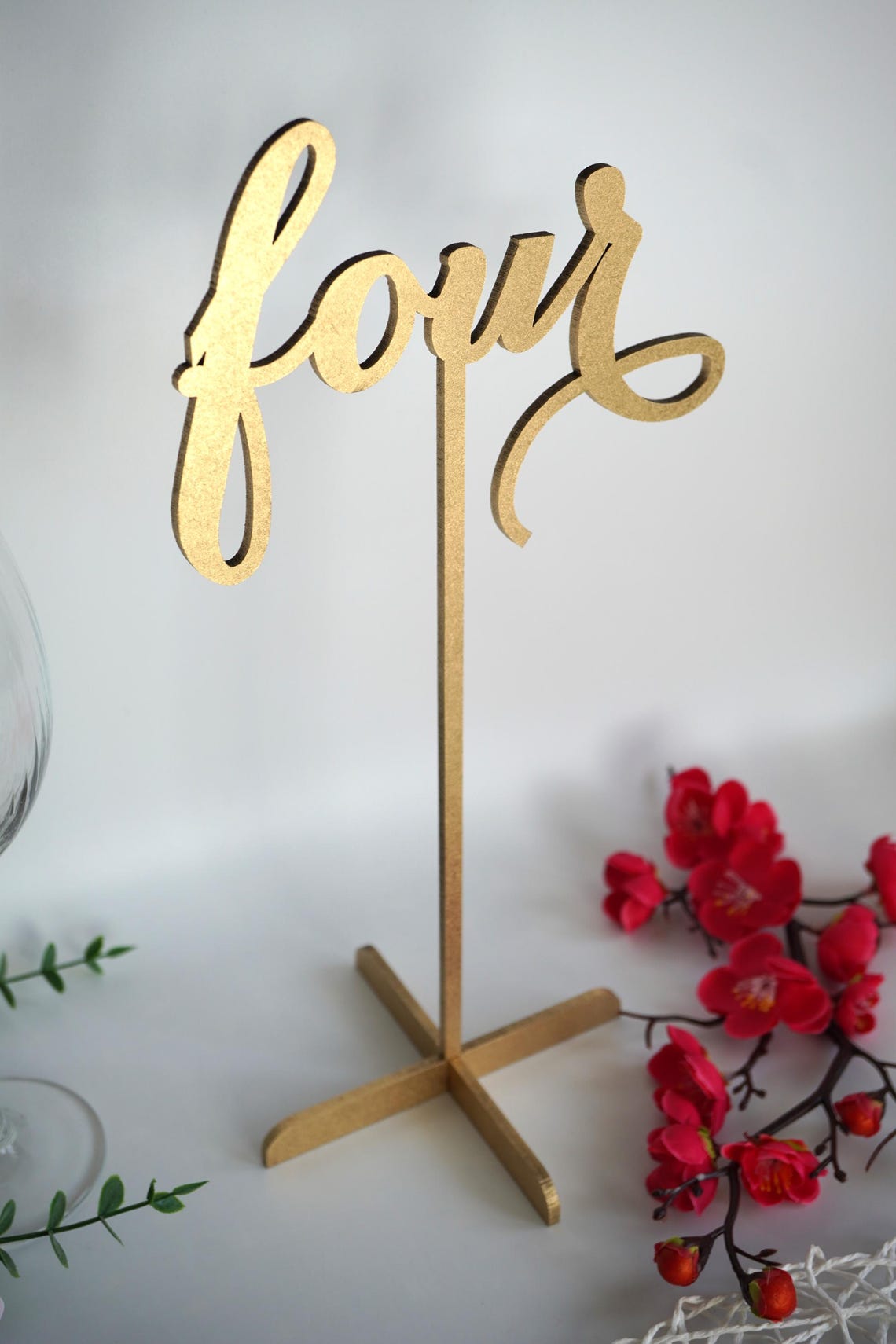 Table Numbers Gold Table Numbers Table Numbers With Base Wedding Table ...