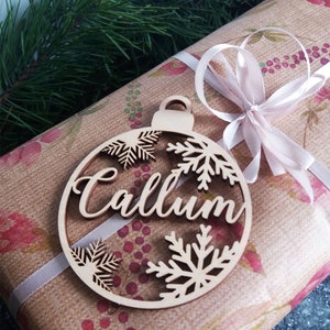 Personalized Christmas Ornaments Personalized Custom Bauble Laser Cut ...
