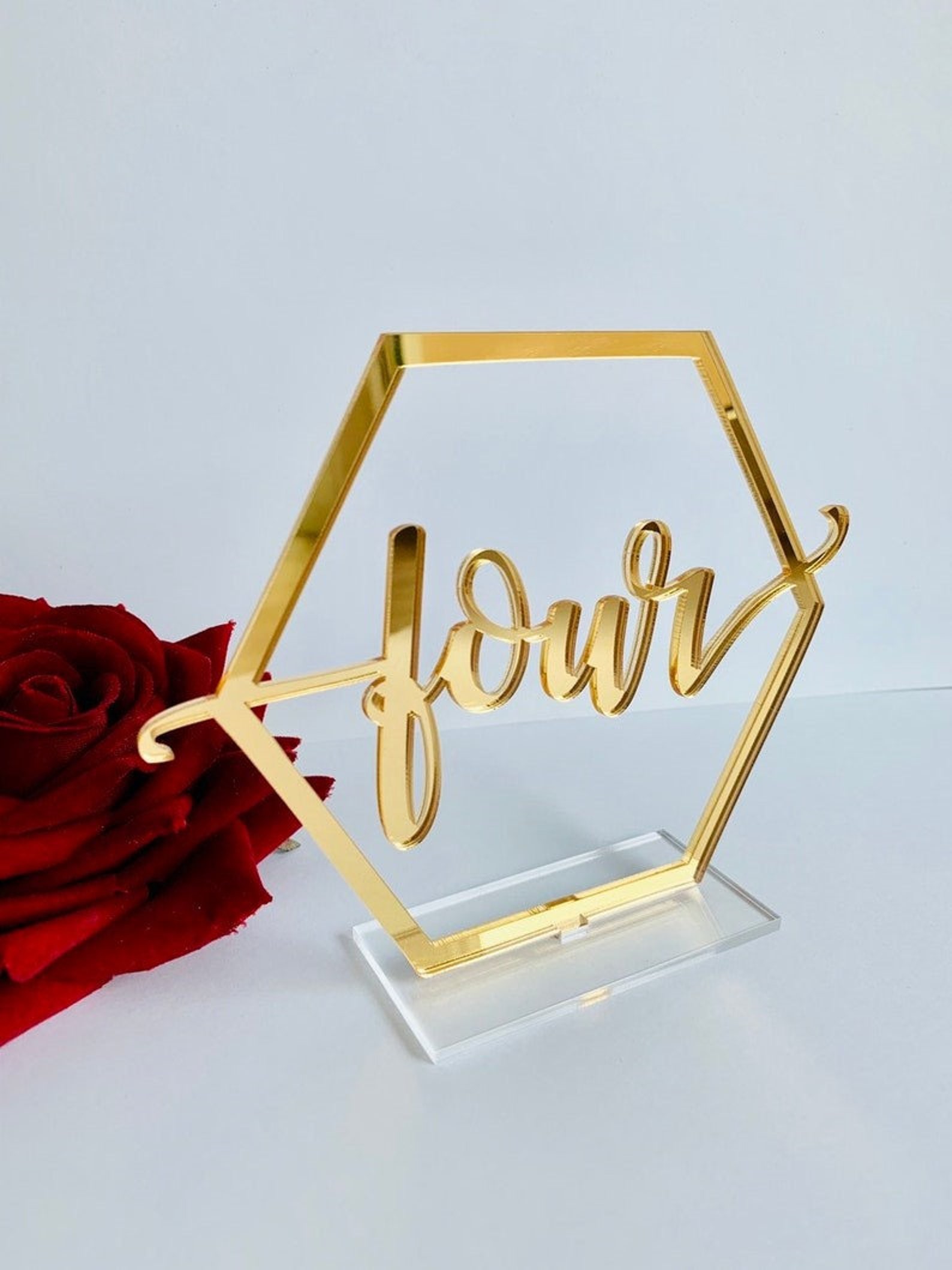 Table Numbers Hexagon Table Numbers Wedding Table Numbers Gold Table ...