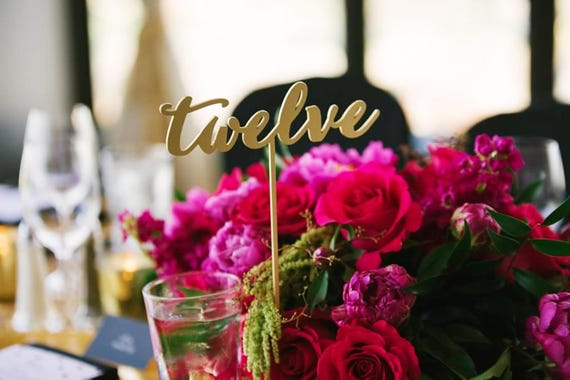 Wooden Table Numbers Custom Wedding Table Number Text Table | Etsy