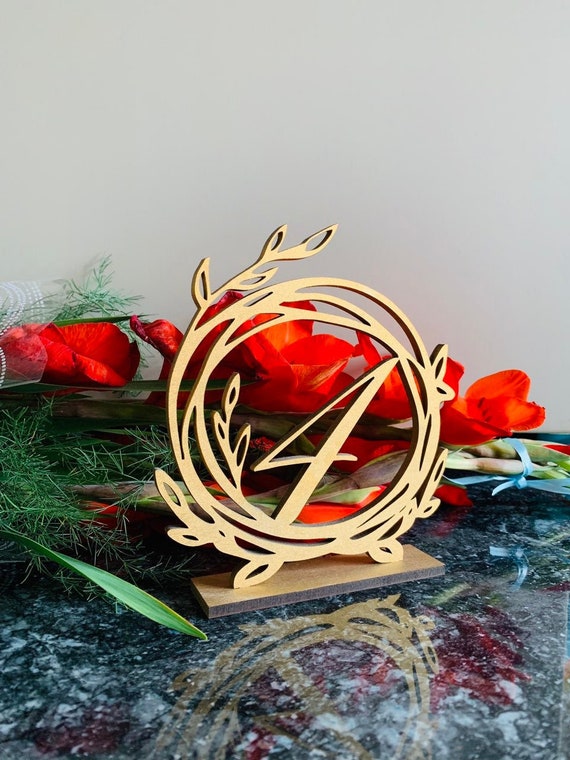 Wooden Table Numbers Custom Wedding Table Number Text Table | Etsy