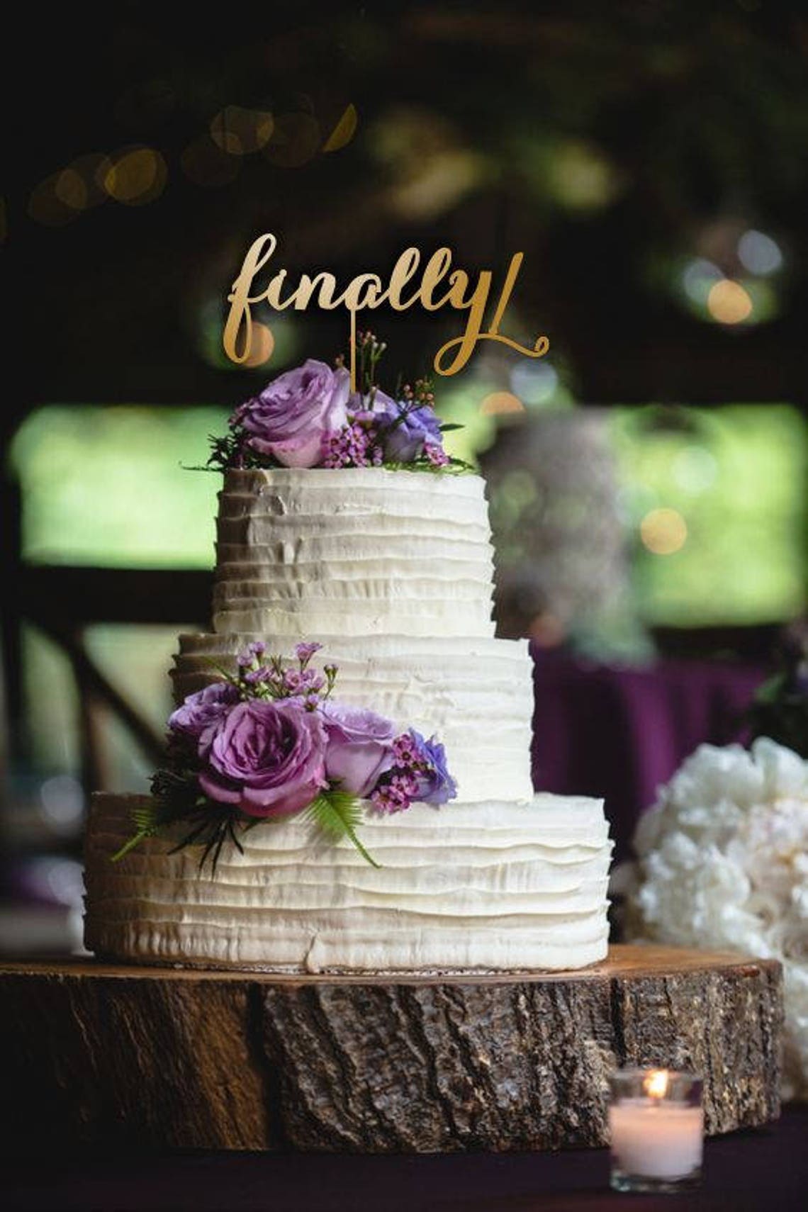 Cake Topper Finally Gold Cake Topper-wedding Cake - Etsy