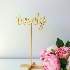 Table Number.gold Table Numbers. Table Numbers With Base.wedding Table ...