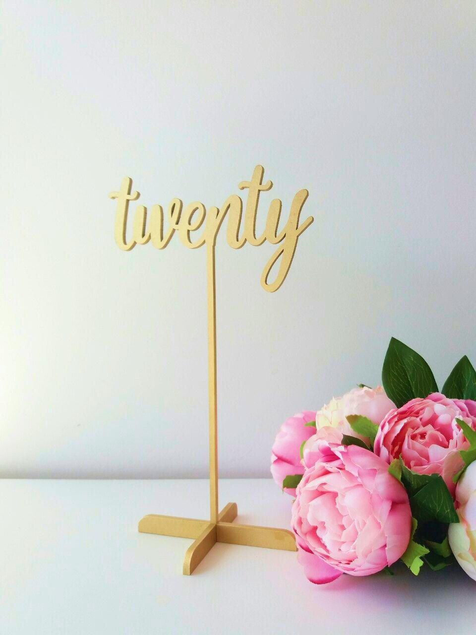 Table Number.gold Table Numbers. Table Numbers With Base.wedding Table ...