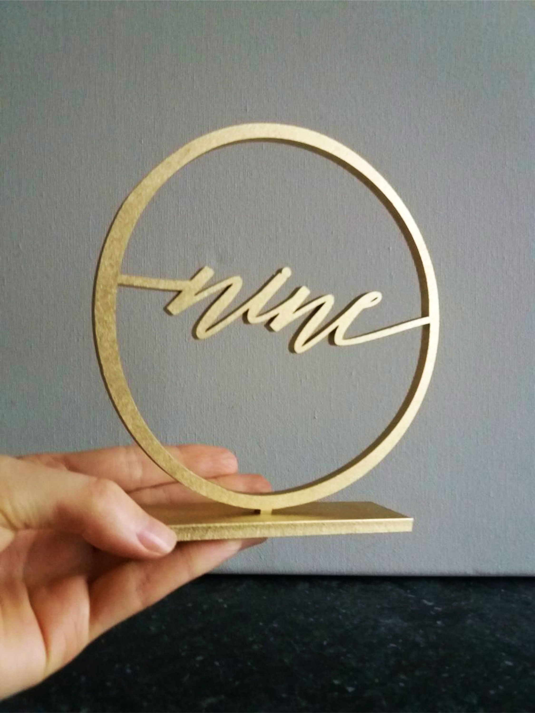 Circle Table Numbers Wedding Reception Numbers Gold Table | Etsy