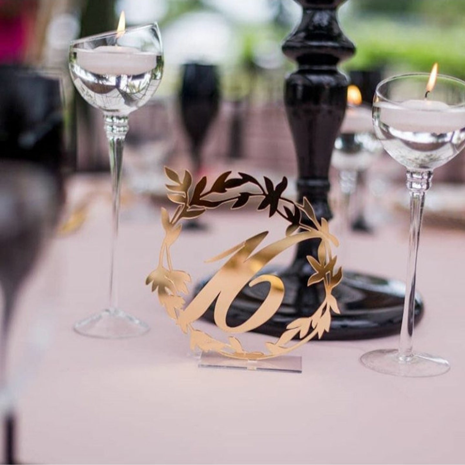 Gold Mirror Acrylic Table Numbers Wedding Table Numbers - Etsy