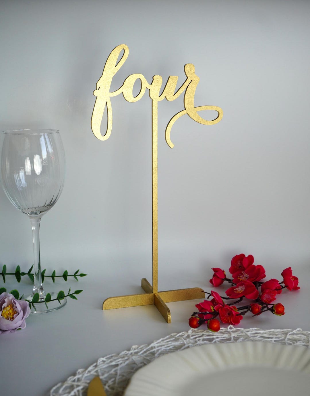 Table Numbers Gold Table Numbers Table Numbers With Base Wedding Table ...