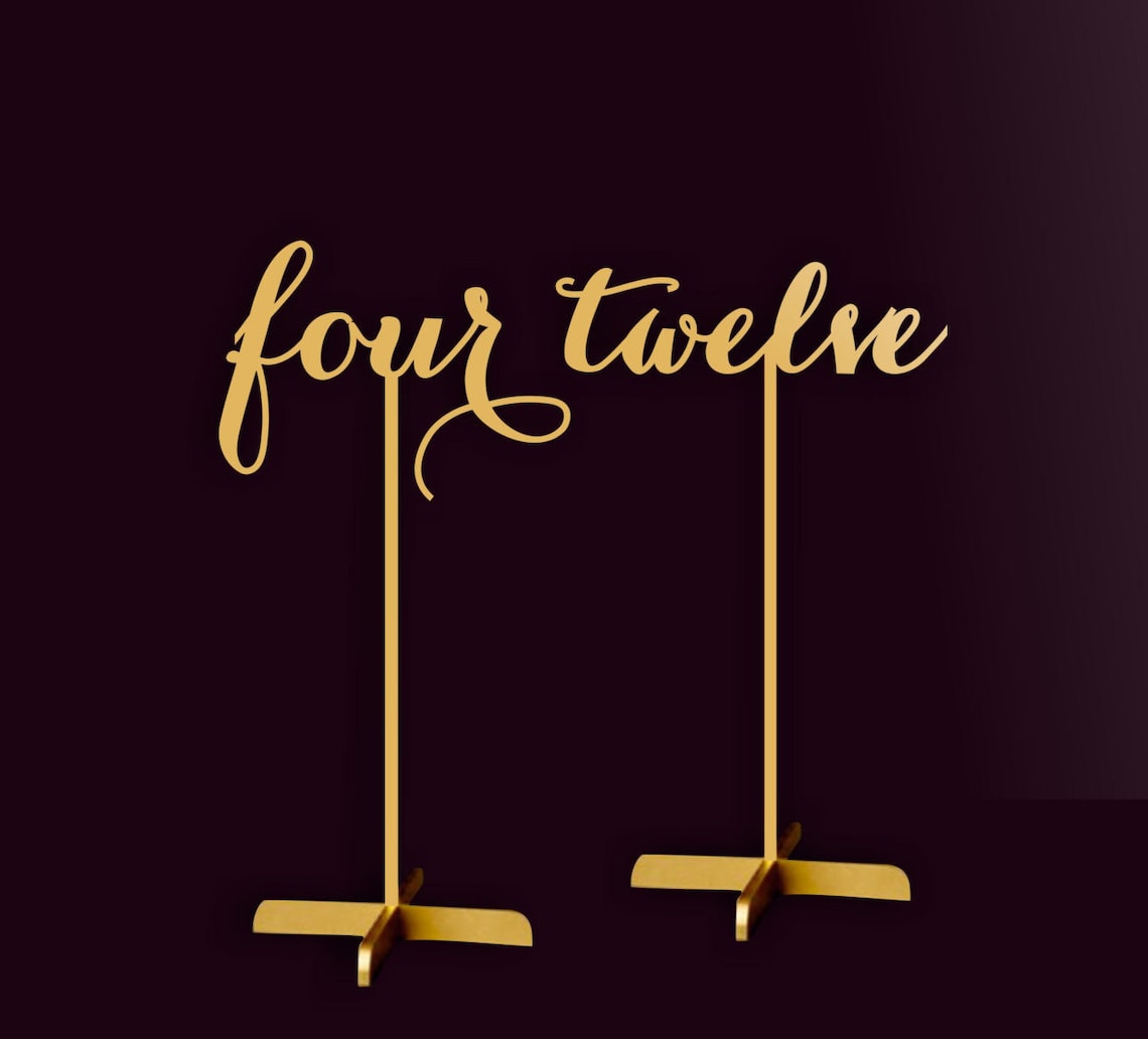 Table Numbers-gold Table Numbers-table Numbers With Base | Etsy