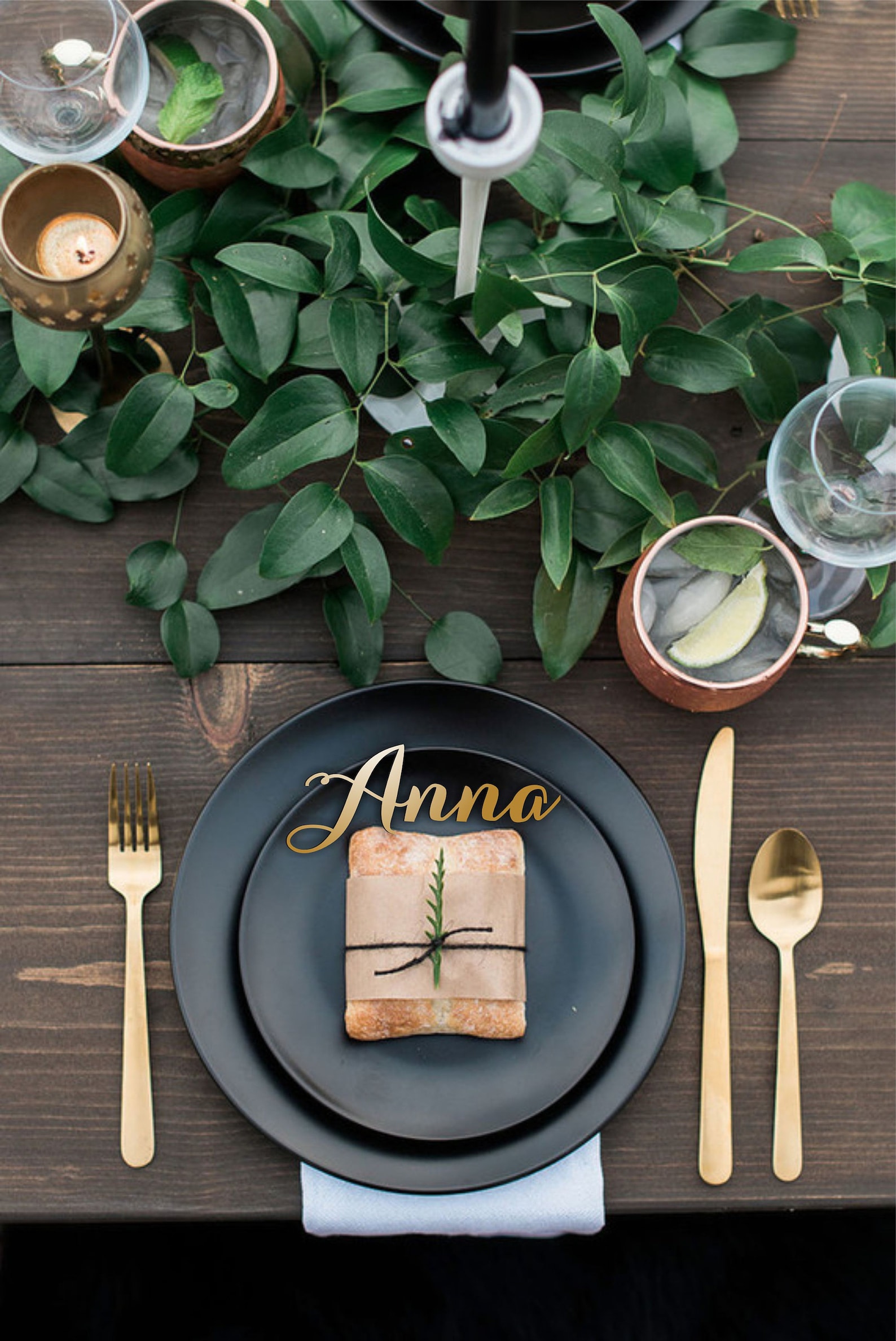 Personalized Wedding Place Table Cards Laser Cut Names Guest Names ...