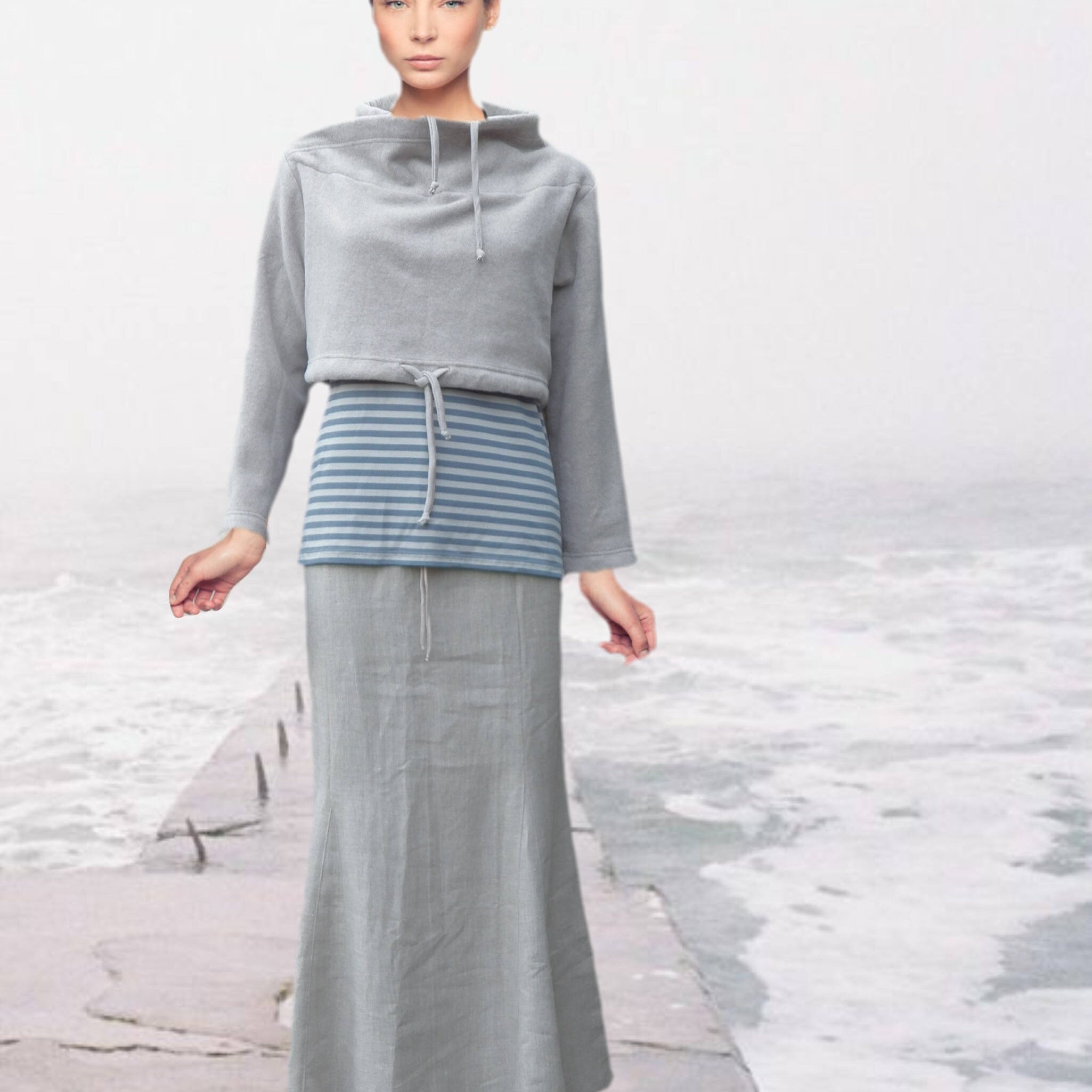 short organic cotton fleece sweater, fleece sweat shirt, sweater GOTS ...