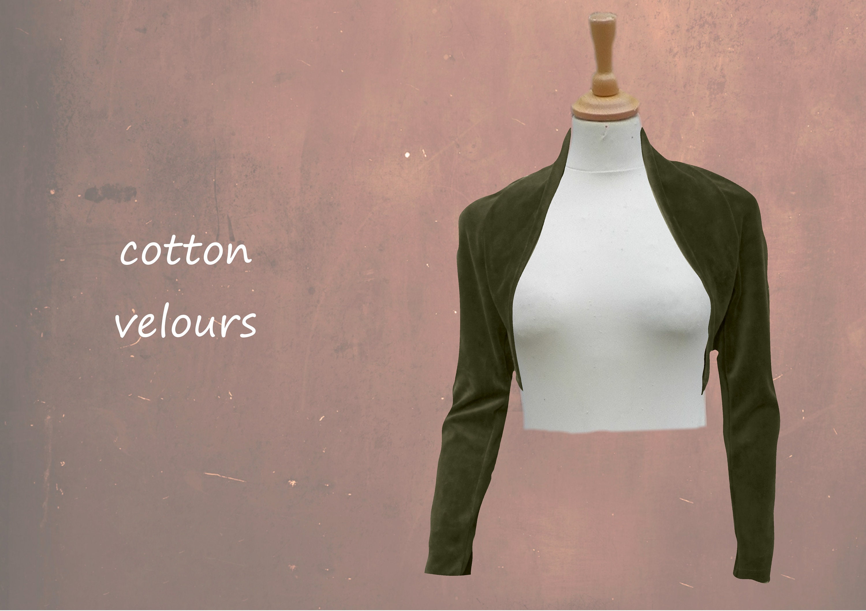 cropped velvet cardigan