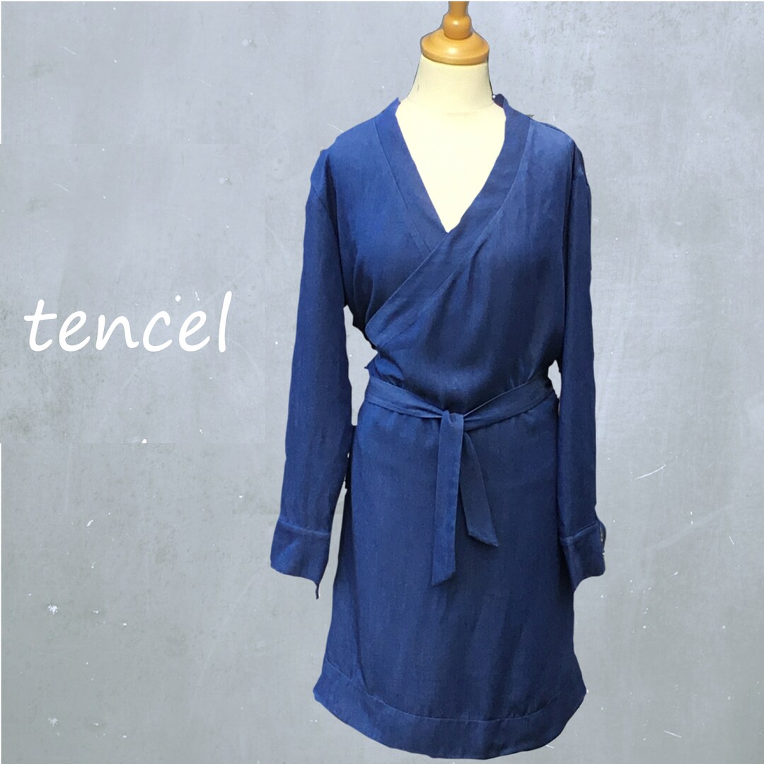 Tencel Wrap Tunic Dress, Tencel Tunic, Tencel Wrap Dress - Etsy