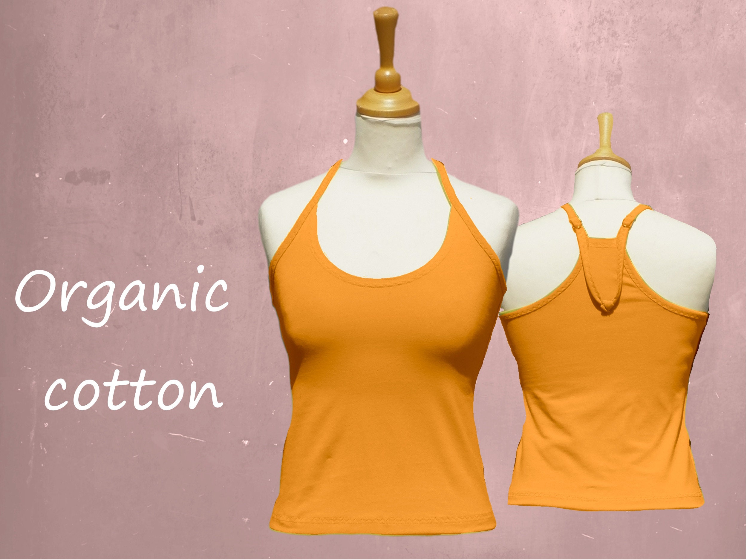 organic cotton camisole, singlet biological cotton, tank top with ...