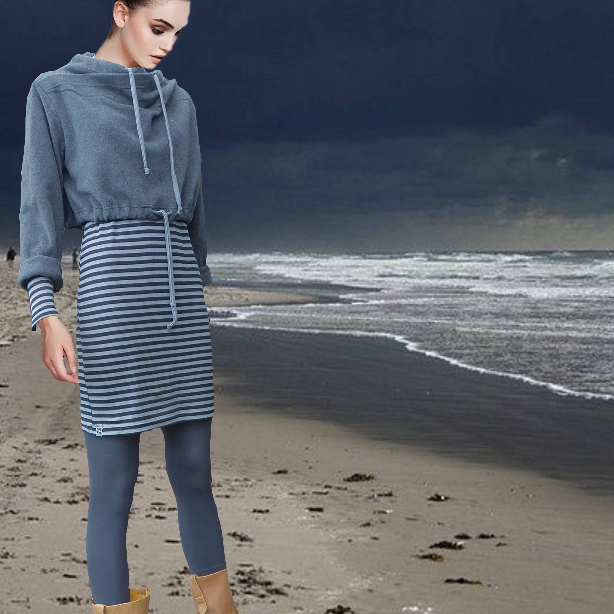 short organic cotton fleece sweater, fleece sweat shirt, sweater GOTS ...