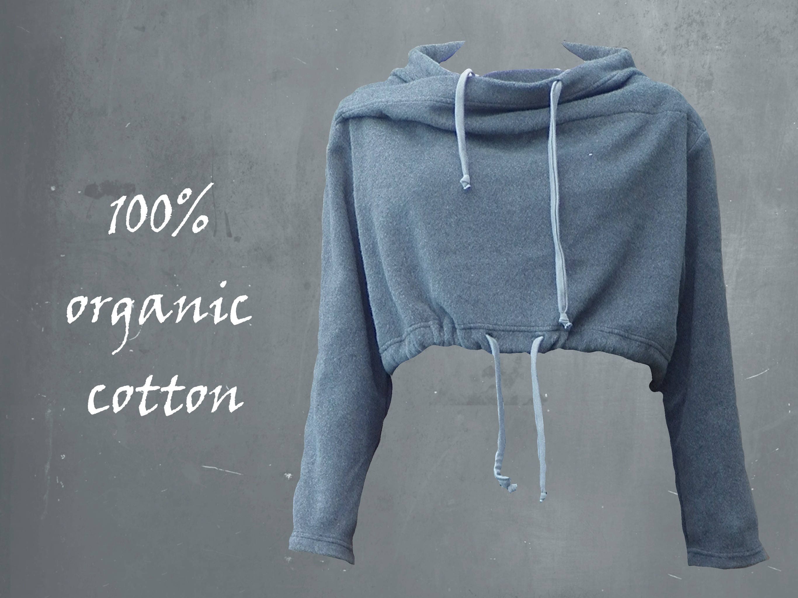 short organic cotton fleece sweater, fleece sweat shirt, sweater GOTS ...