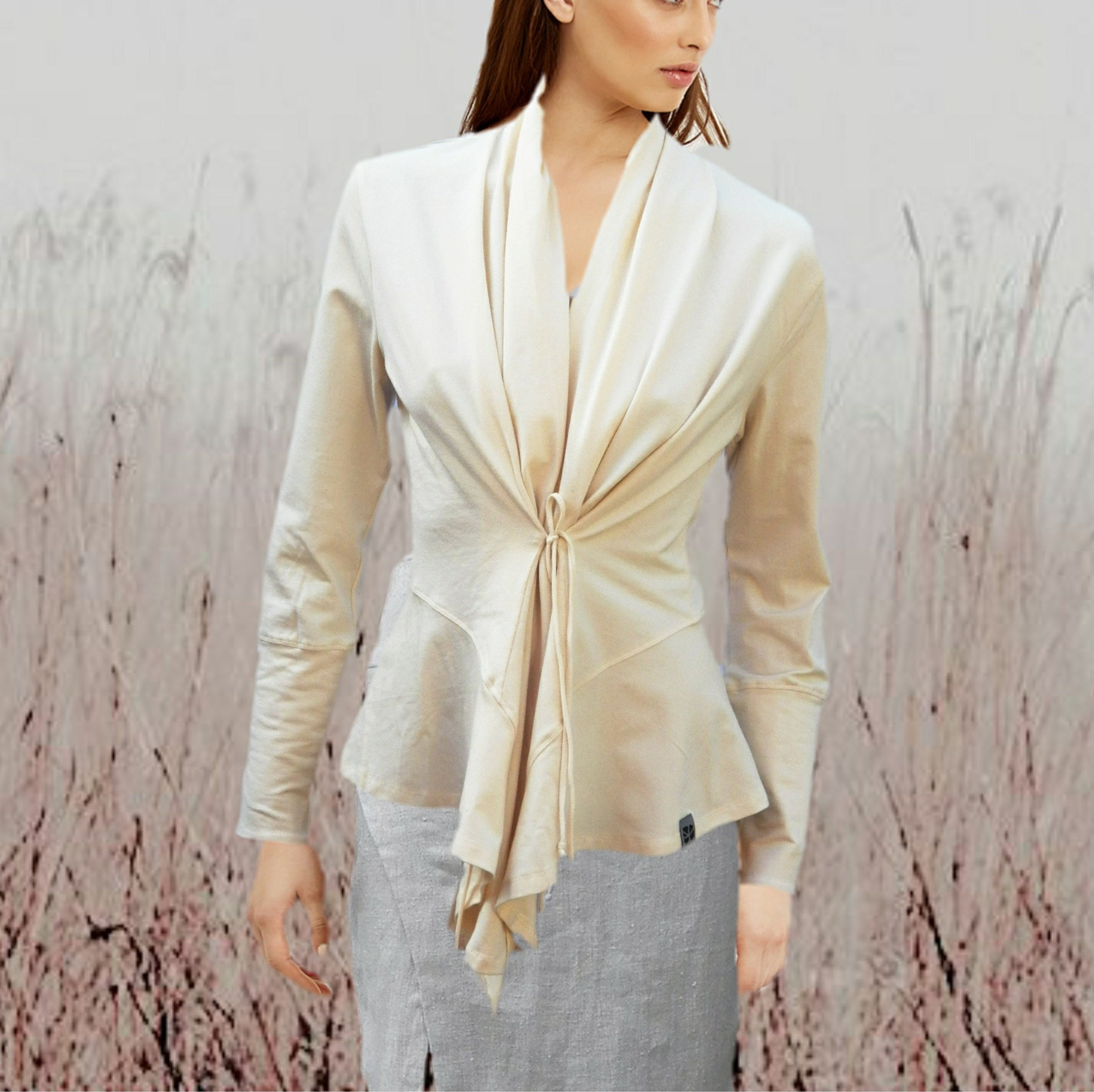 Organic Cotton Cardigan Cardigan Gecertificeerde Biological | Etsy