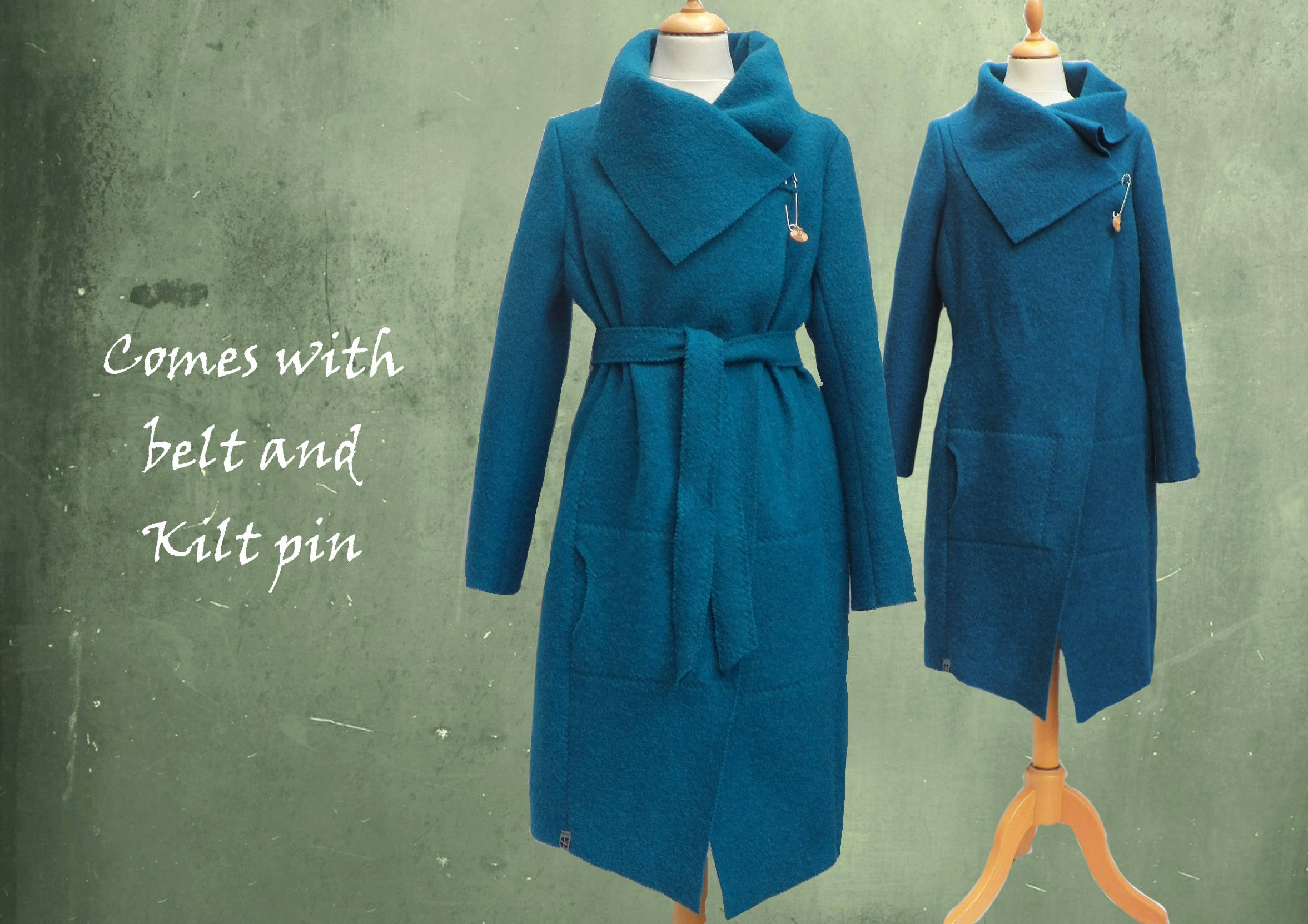 wool jacket, coat made of boiled wool, wool cardigan/jacket