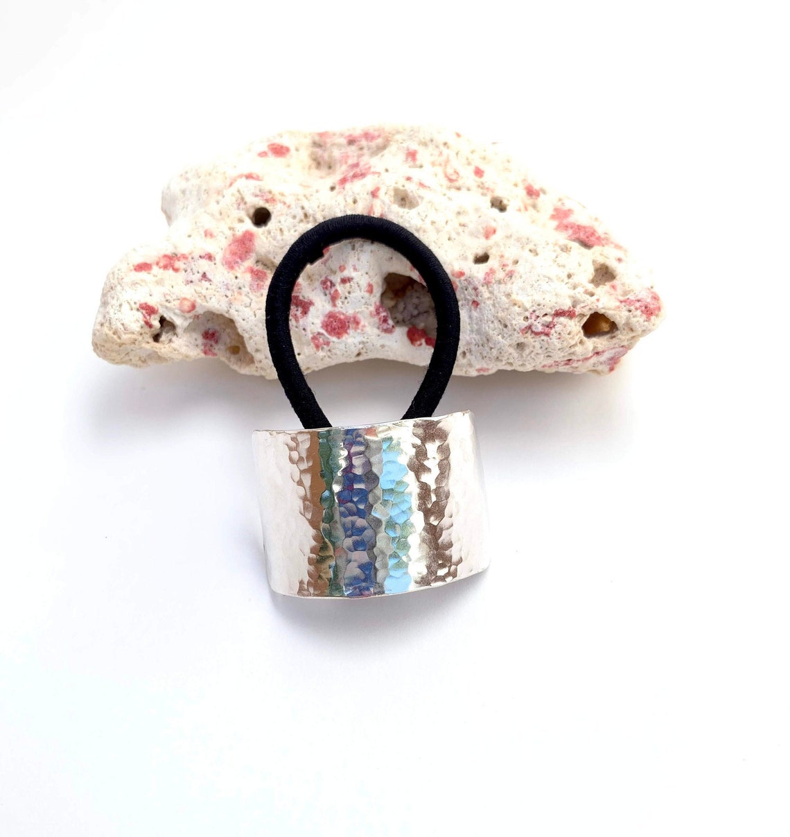 Large Sterling Silver Ponytail Holder Hair Cuff Hair - Etsy