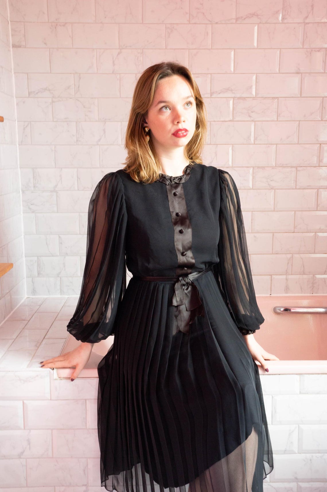 Jean Allen 1970s Black Dress Size 8/10 - Etsy