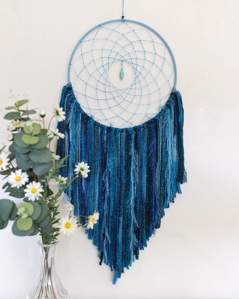 Blue Boho Dream Catcher - Etsy
