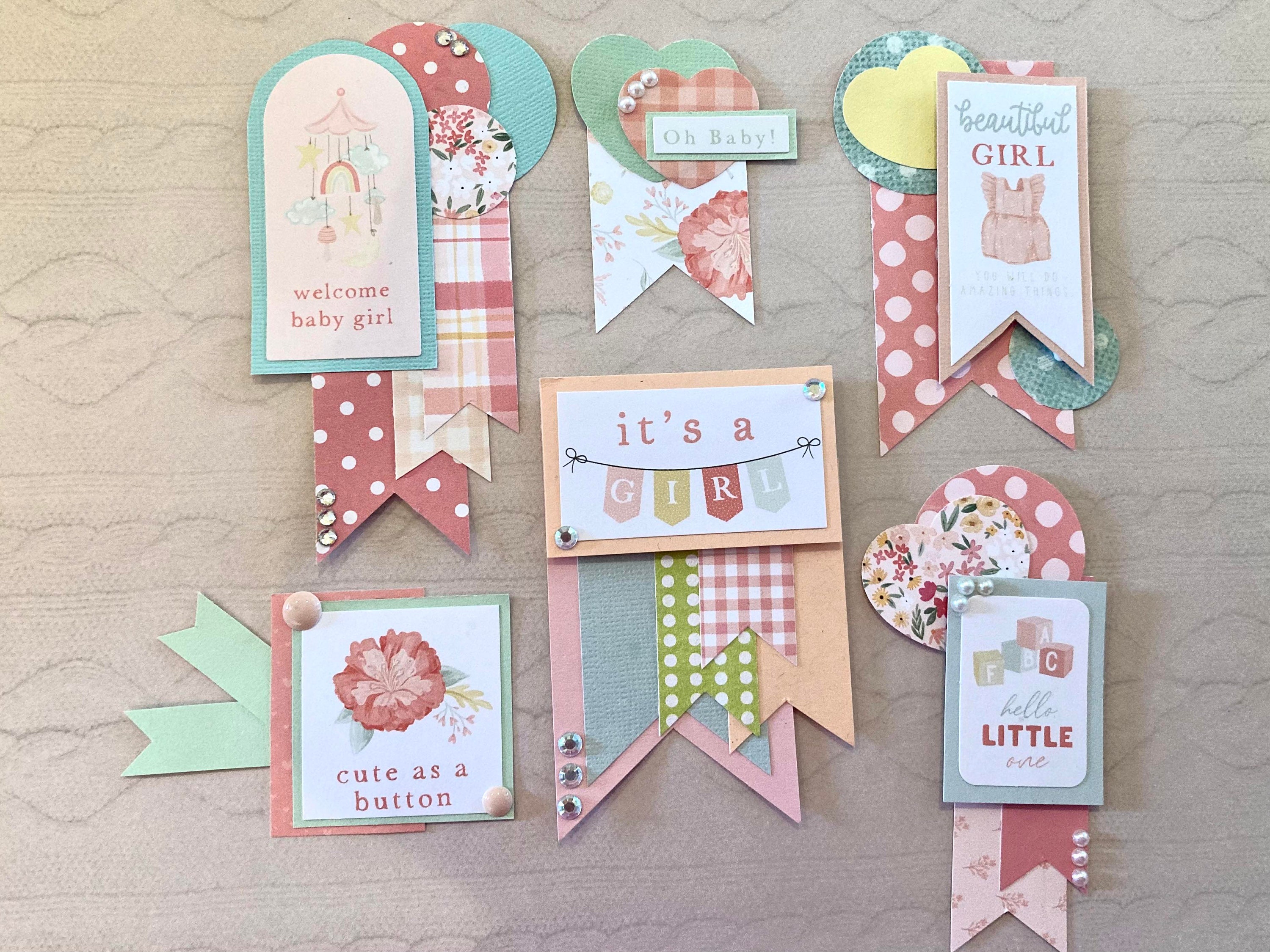 Baby Girl, Embellishments, Ephemera, Card Making, Scrapbooking, - Etsy