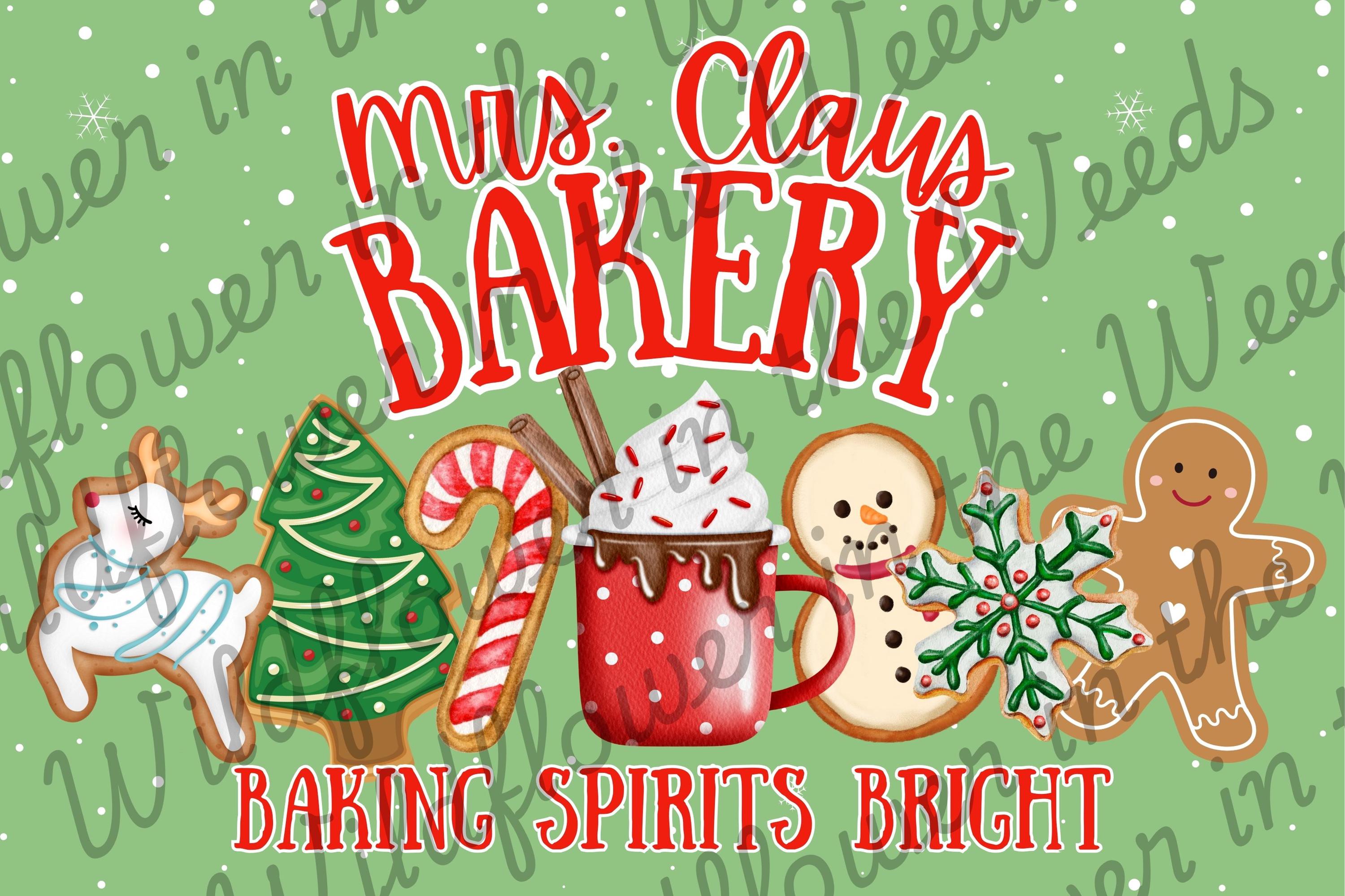 Mrs. Claus Bakery Sugar Cookie Poster Digital Download Print - Etsy