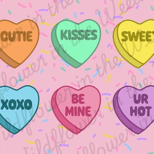 Conversation Hearts Digital Download Print - Etsy