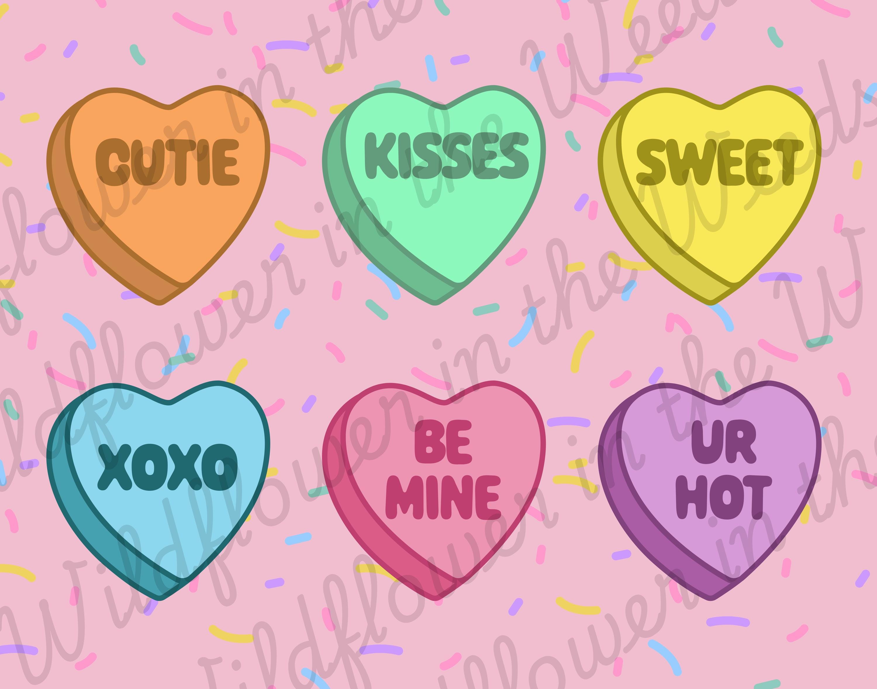 Conversation Hearts Digital Download Print - Etsy