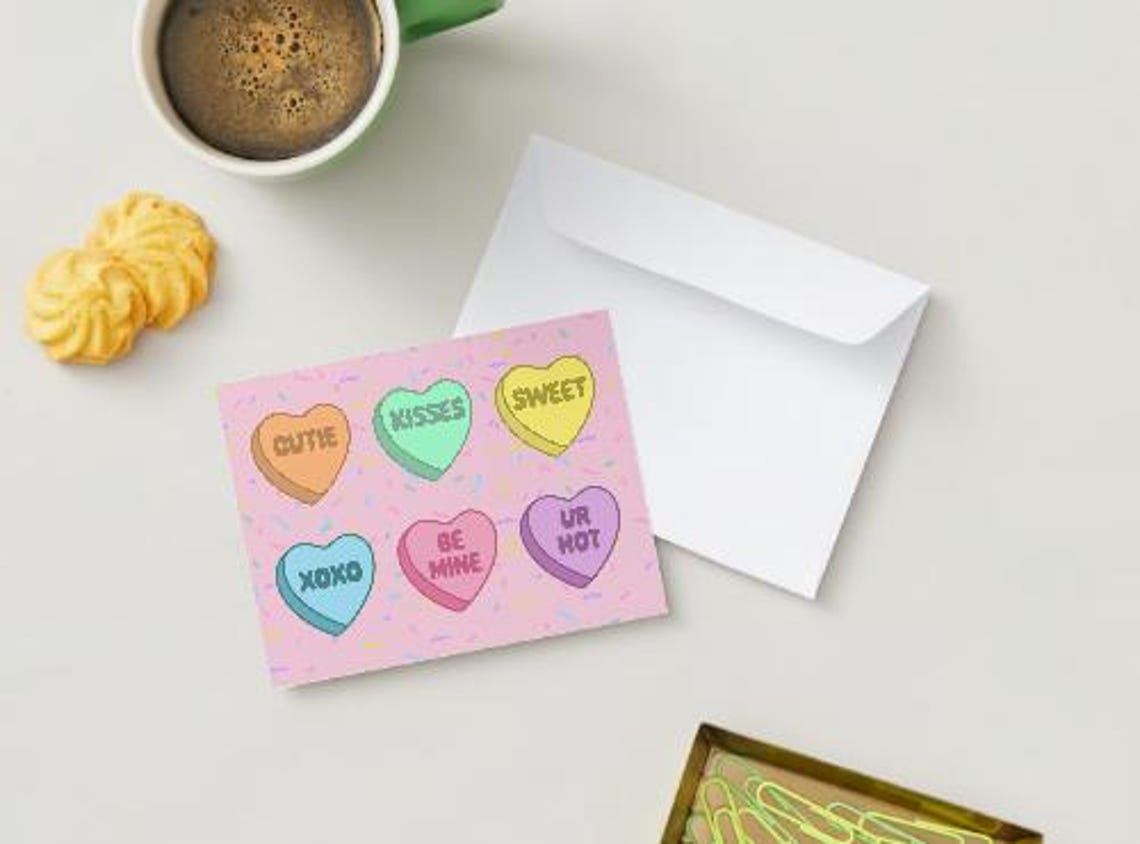 Conversation Hearts Digital Download Print - Etsy