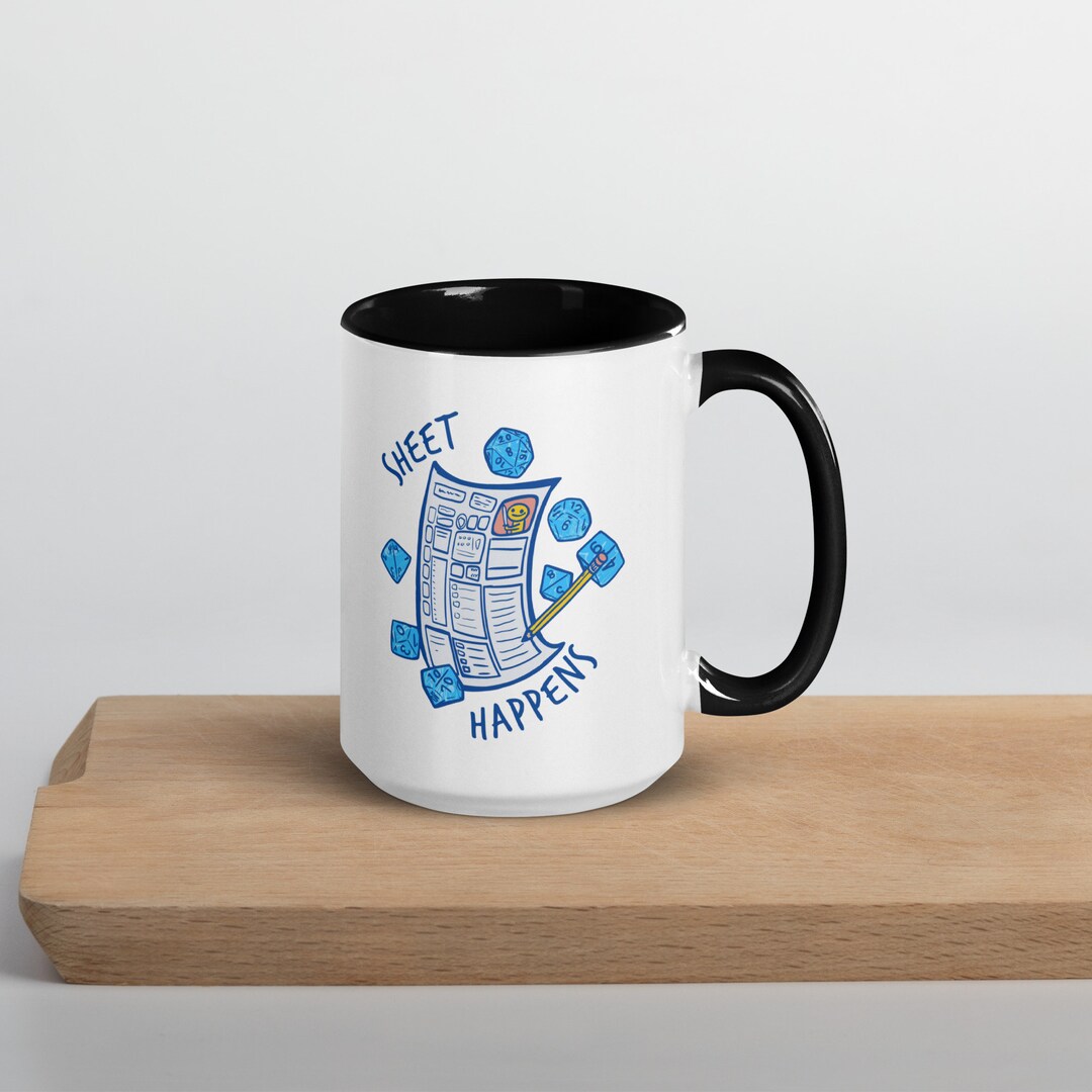 Sheet Happens Mug Hilarious Character Sheet Themed Coffee - Etsy