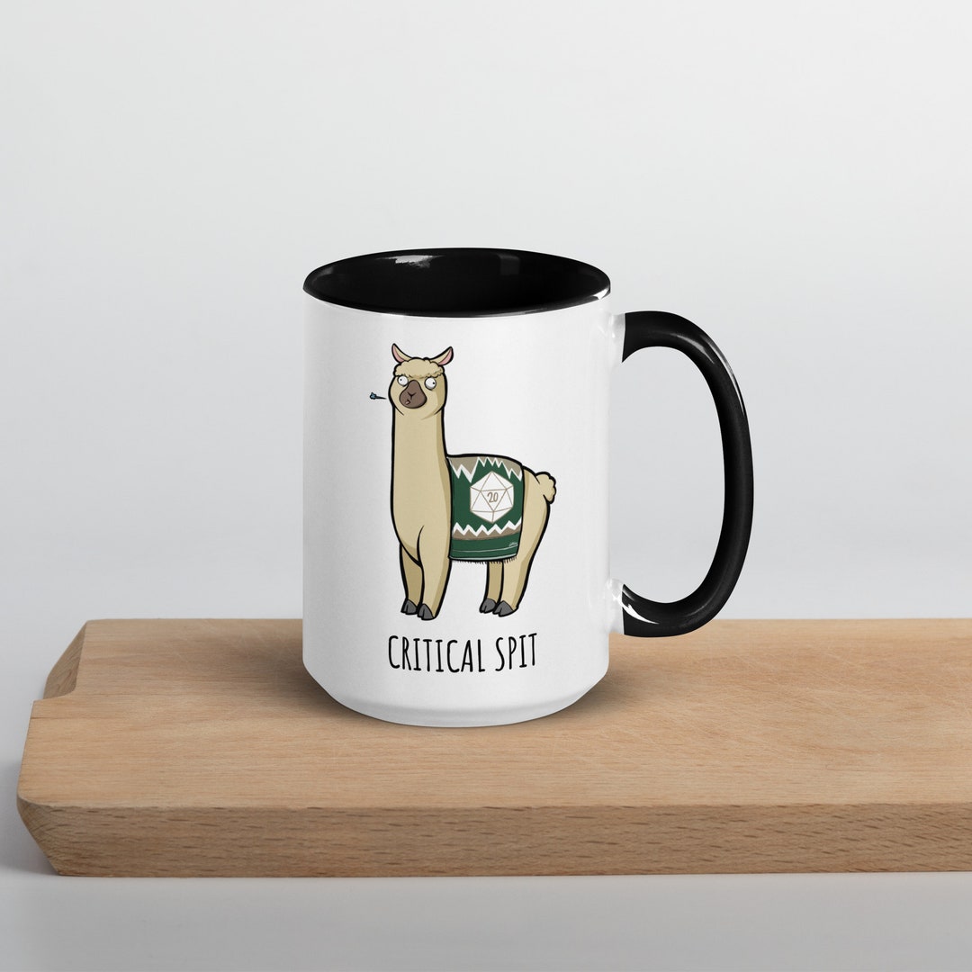 D20 Llama Mug Critical Spit Llama Coffee Cup for Table Top - Etsy