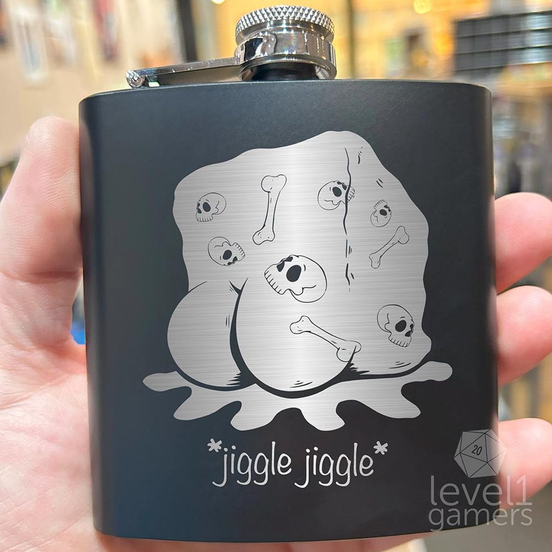 Gelatinous Cube Flask: Laser Engraved Stainless Steel, D&D Gift - Etsy