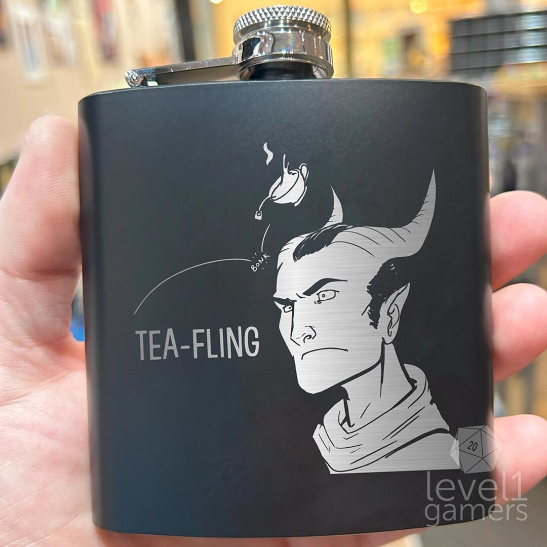 Tea-fling Flask | 6 Oz Powder Coated Stainless Steel for Storing Your ...