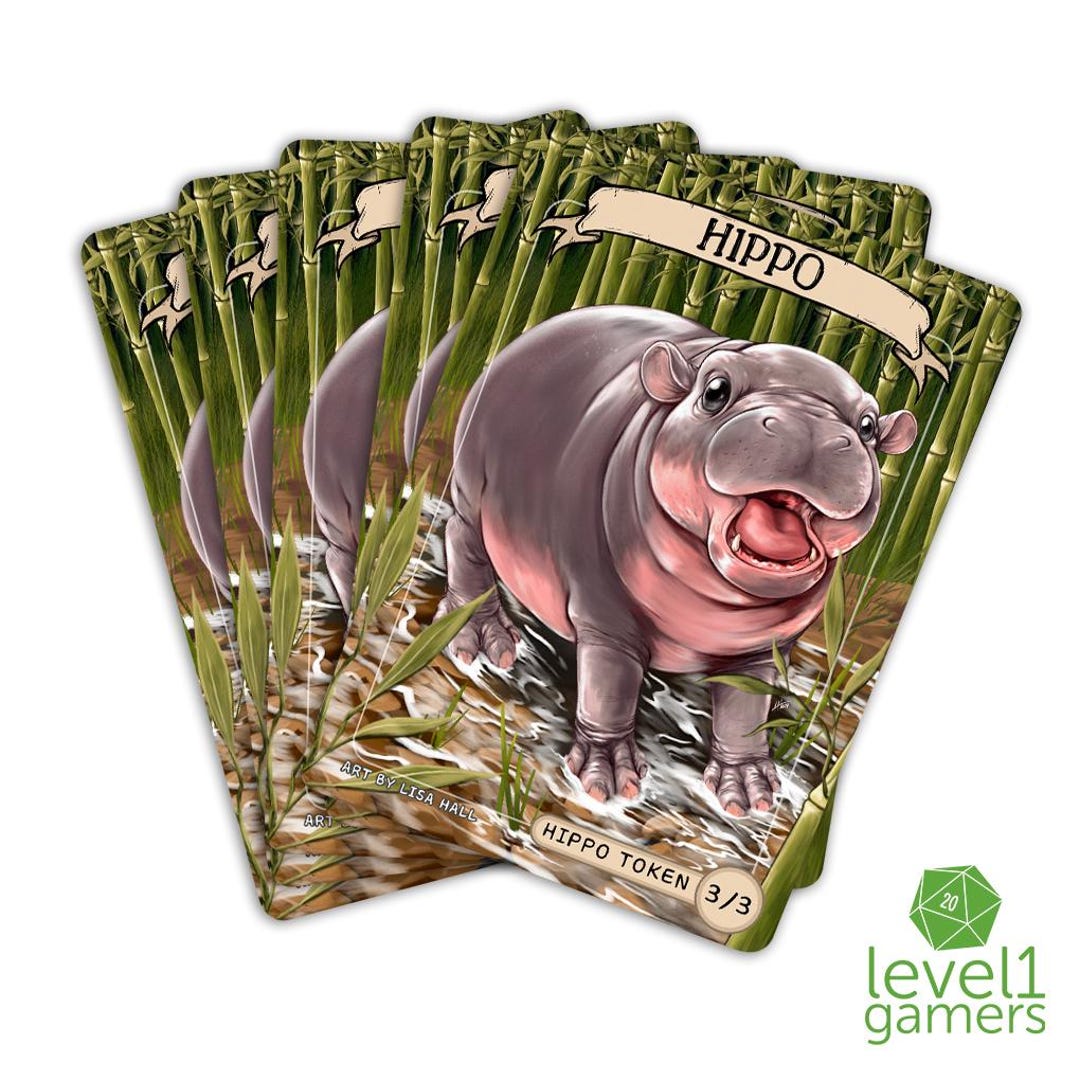 Pygmy Hippo Token Magic Card Pack (5 Cards) | Custom Hand-drawn Proxy ...