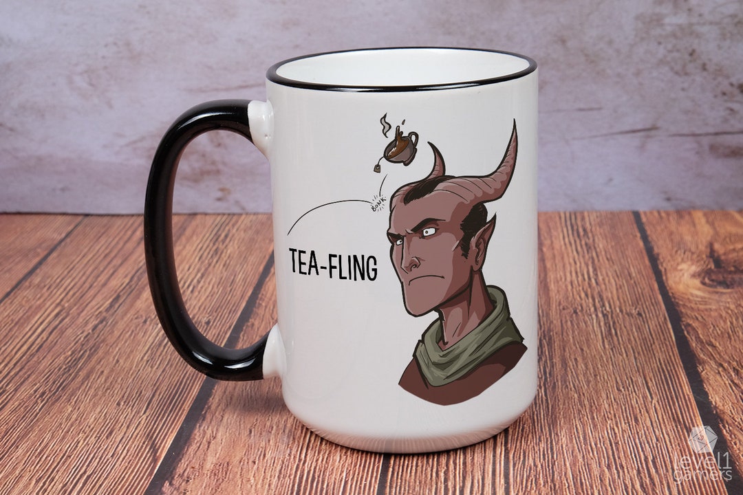 Tea-fling Dnd Mug Tiefling Themed Dungeons and Dragons Gift Dnd Tea ...
