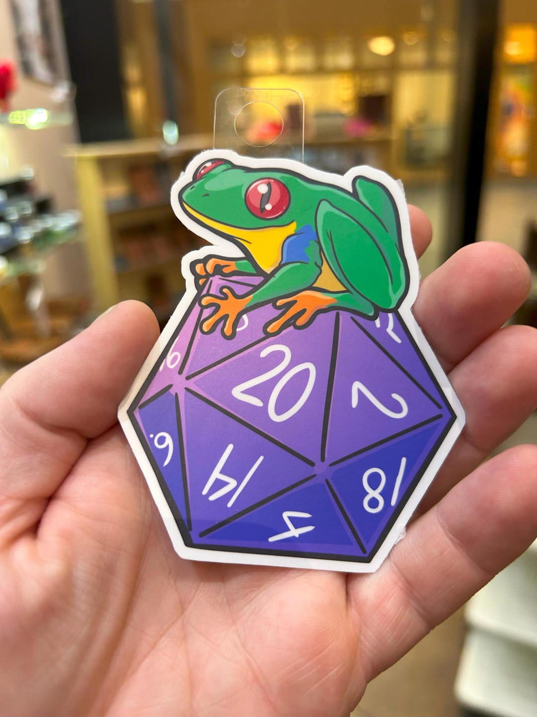 D20 Red-eyed Tree Frog Sticker | Cute Frog Decal for Dungeons and ...