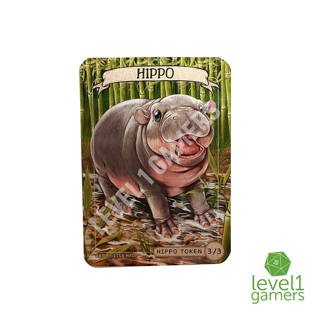 Hippo Token Card: Metal Magic the Gathering Proxy - Etsy