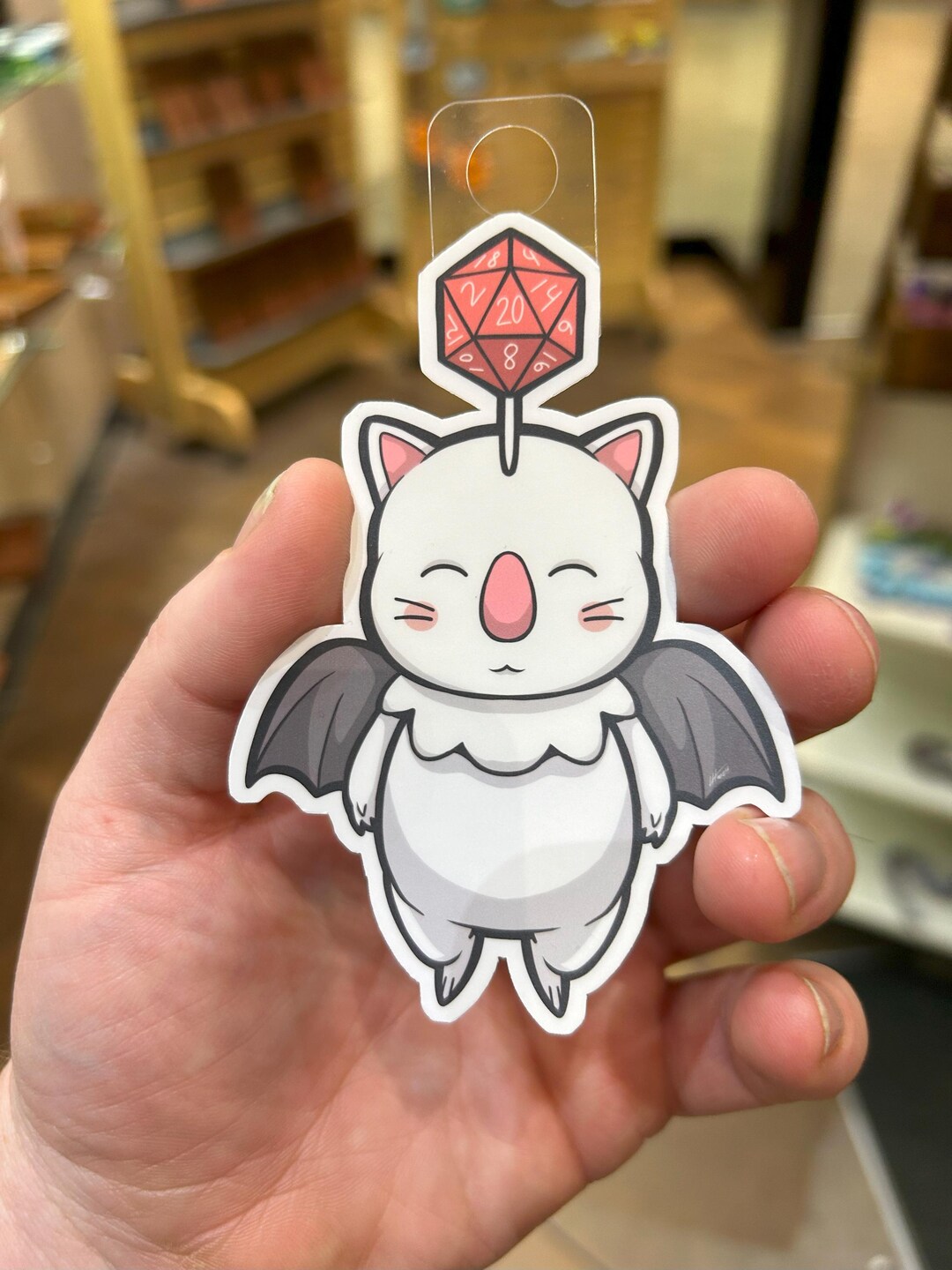 D20 Moogle Sticker | Cute Creature Decal for Dungeons and Dragons ...