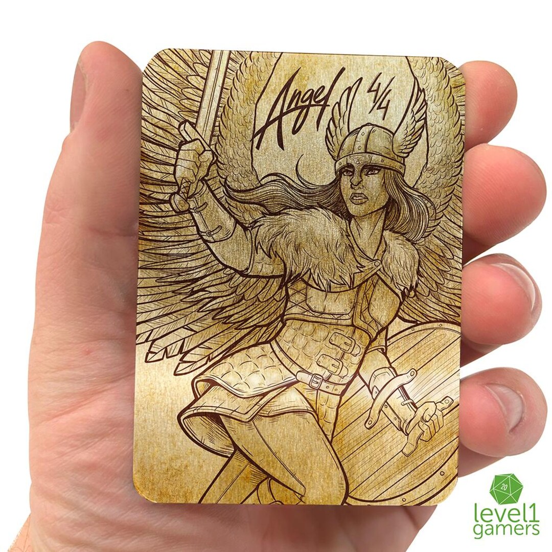 Valkyrie Angel Metal Token Magic Card | Hand-drawn Proxy Design Hand ...