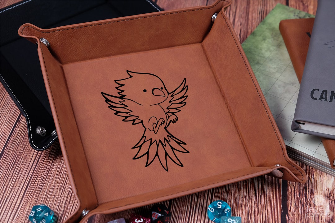 Phoenix Dice Tray | Foldable Leather Dice Tray for Mythological ...