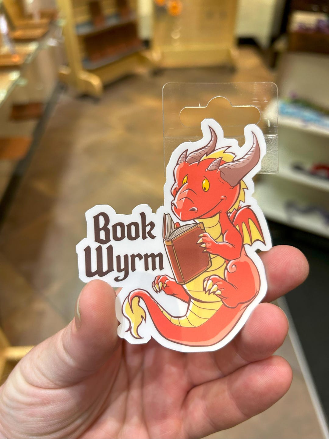 Book Wyrm Sticker: Reading Dragon, Dnd Accessory - Etsy