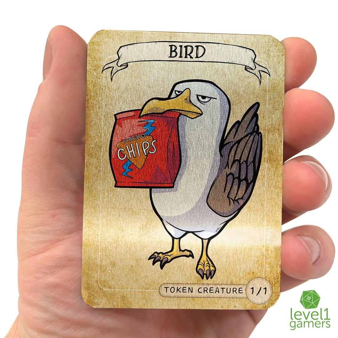 Bird Seagull Metal Token Magic Card | Hand-drawn Proxy Design Hand ...