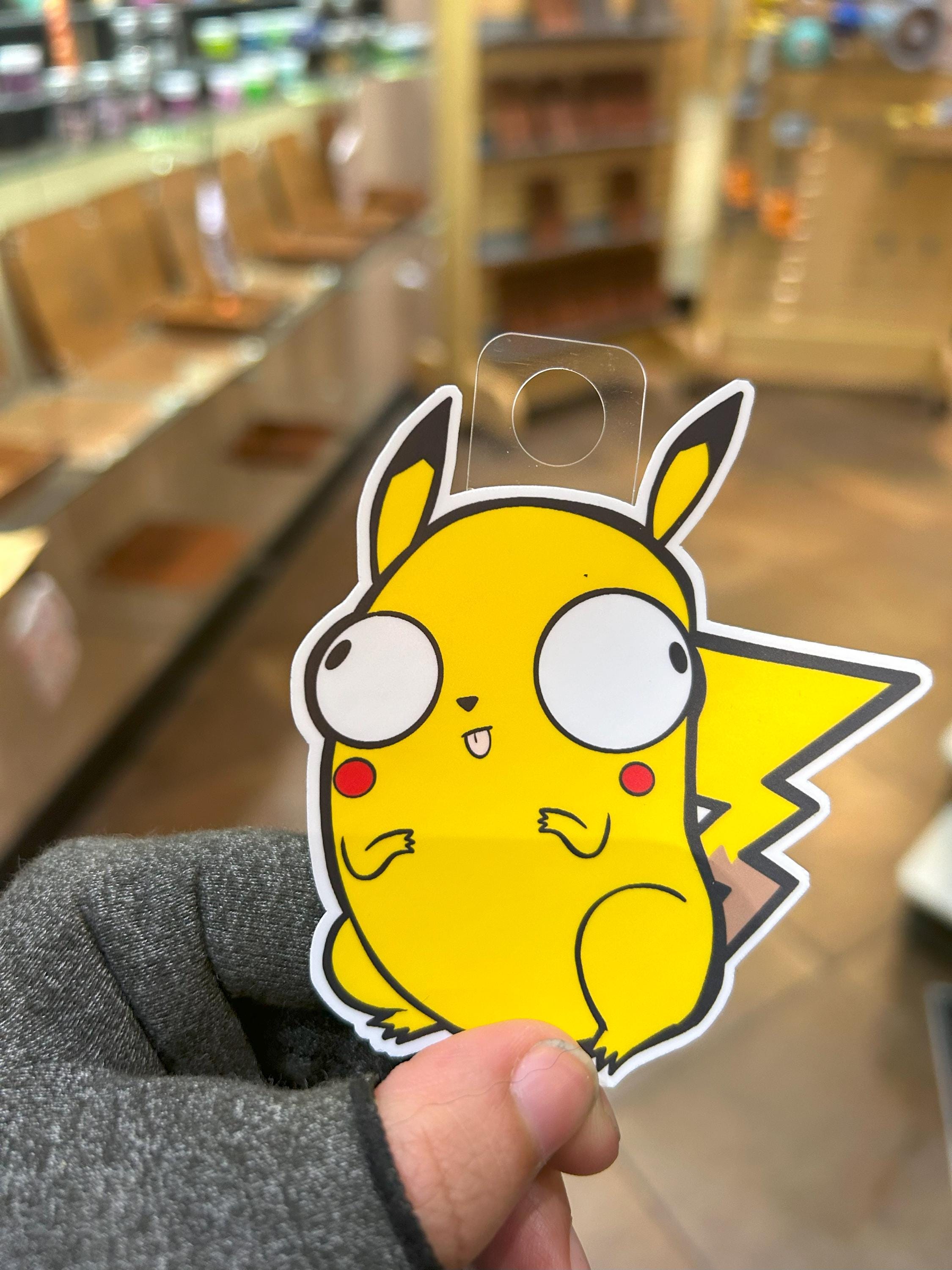 Derpy Pikachu Vinyl Sticker | Funny Pokemon D&D Decal - Etsy