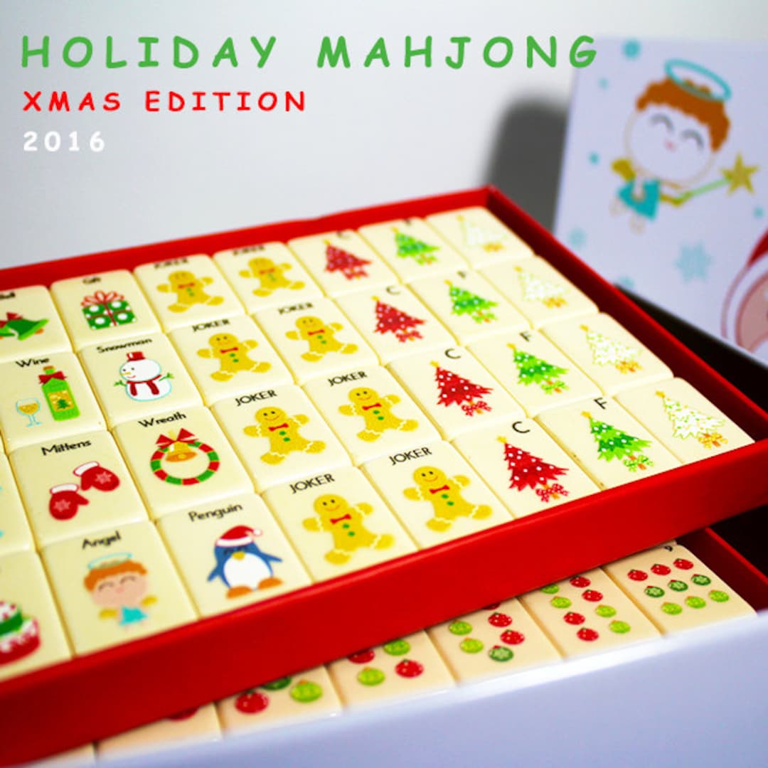 Holiday Mahjong Set christmas Limited Edition - Etsy