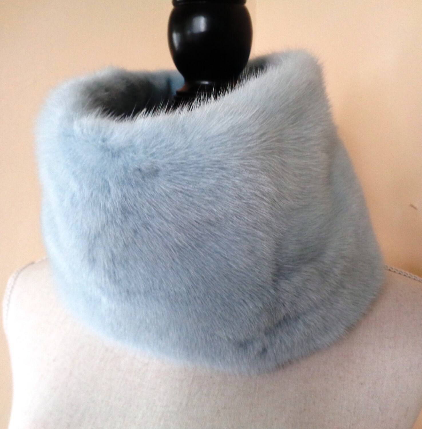 New Collection Genuine Mink Fur Light Blue Colored Soft Light | Etsy