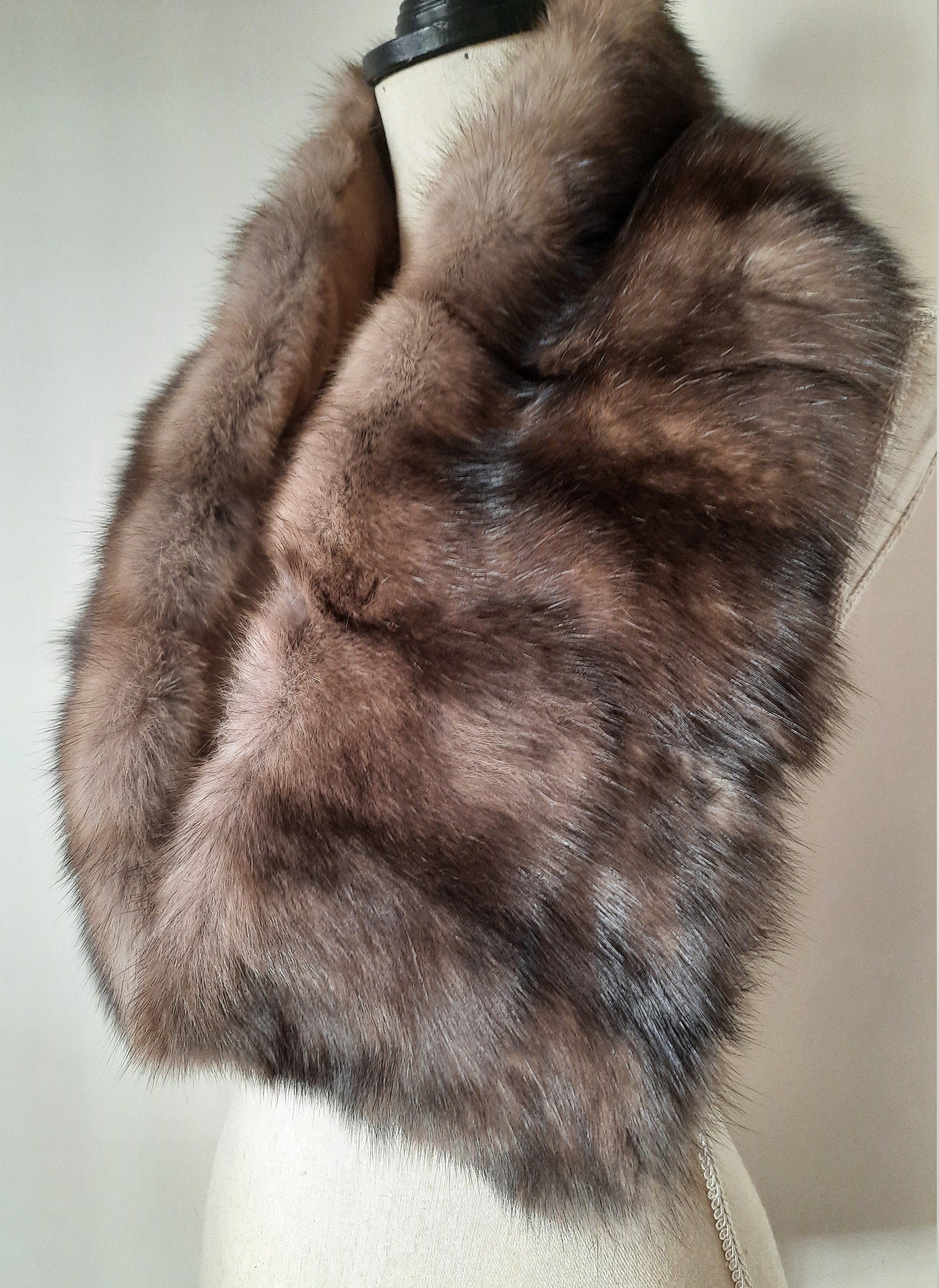 New Sable Fur Stole Cashmere Scarf Ladies Warm Elegant Winter ...