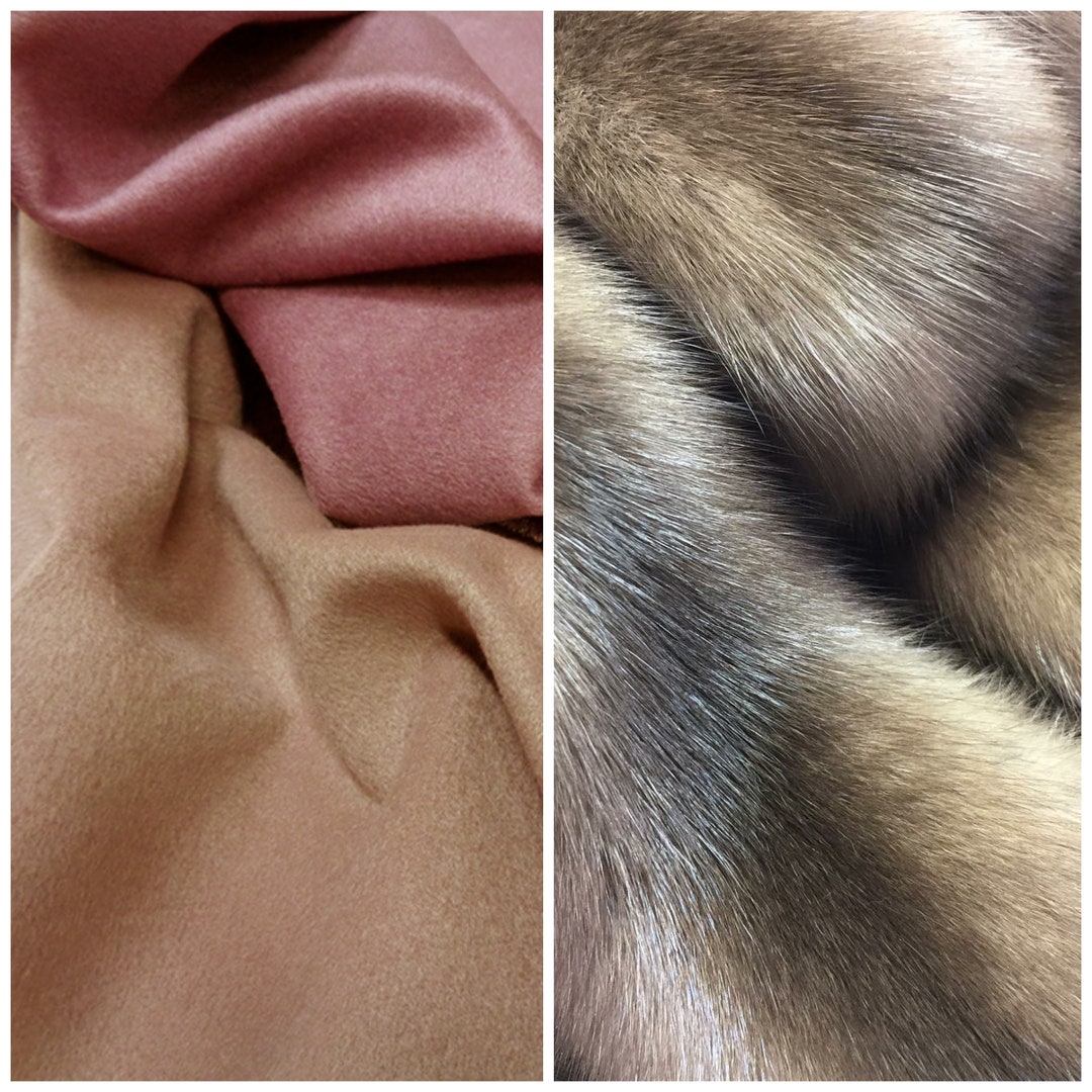 Sable Fur Trim Doubleface Cashmere Long Elegant Warm Soft Scarf Stole ...