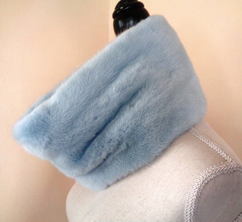New Collection Genuine Mink Fur Light Blue Colored Soft Light - Etsy UK