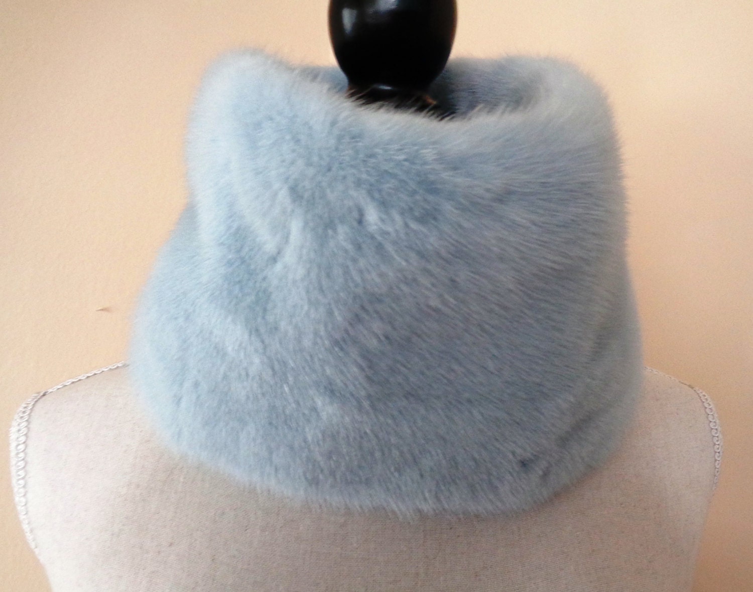 New Collection Genuine Mink Fur Light Blue Colored Soft Light | Etsy