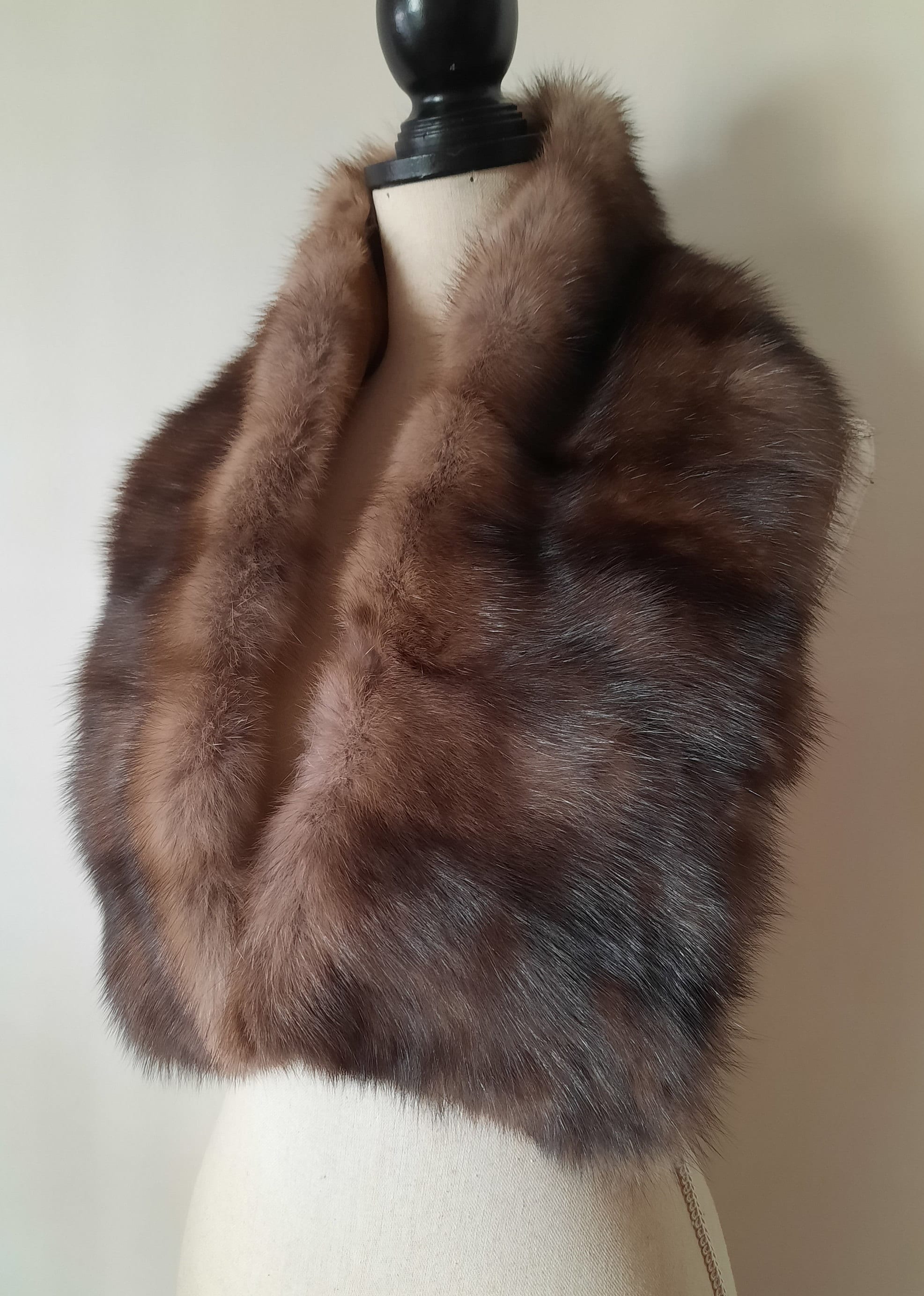 New Sable Fur Stole Cashmere Scarf Ladies Warm Elegant Winter ...